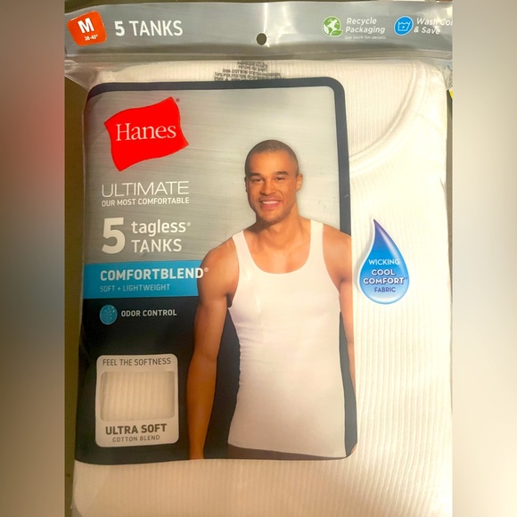 Hanes | Shirts | New Mens Hanes Tagless Tanks Med | Poshmark
